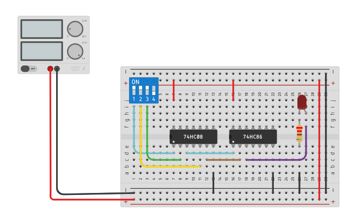 Circuit design 24_KAMIS/1_MODUL 1 (No.2) | Tinkercad