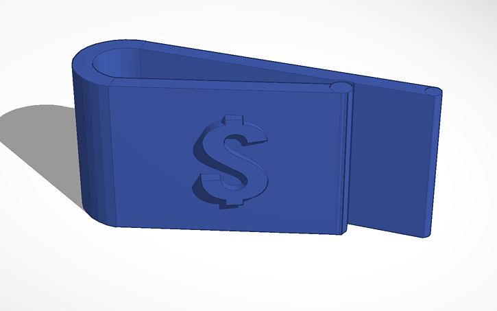 3D design Money Clip - Simple - Tinkercad