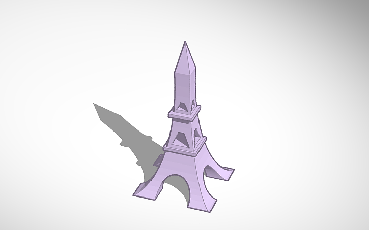 3D design Eiffel Tower - Tinkercad