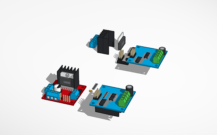 3D design BTS7960 stepper motor driver - Tinkercad