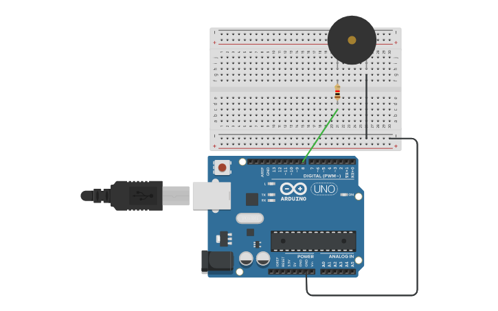 Circuit design Star Wars - buzzer - Tinkercad