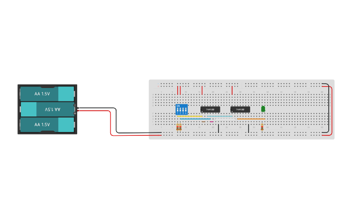 Circuit design Puerta NAND como OR - Tinkercad