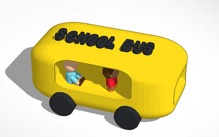 3D design school bus - Tinkercad