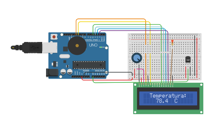 Circuit Design Pc Sensor Temp Que Funciona No Thinkercad Tinkercad