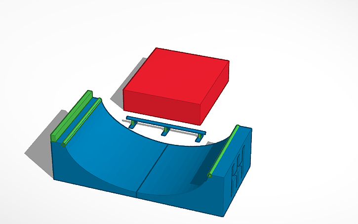 3D design Modules finger skate - Tinkercad