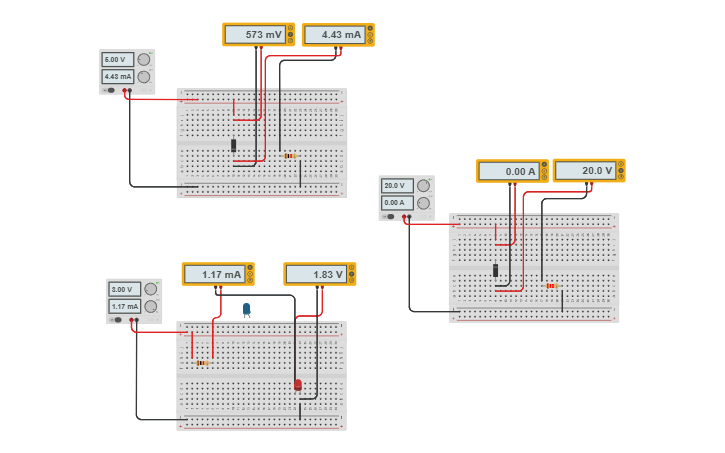 Circuit design BEE-DIODES - Tinkercad