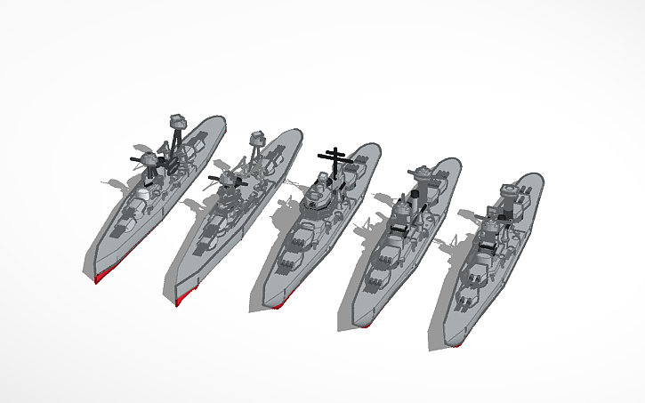 3D design Standard Type Battleships Old - Tinkercad