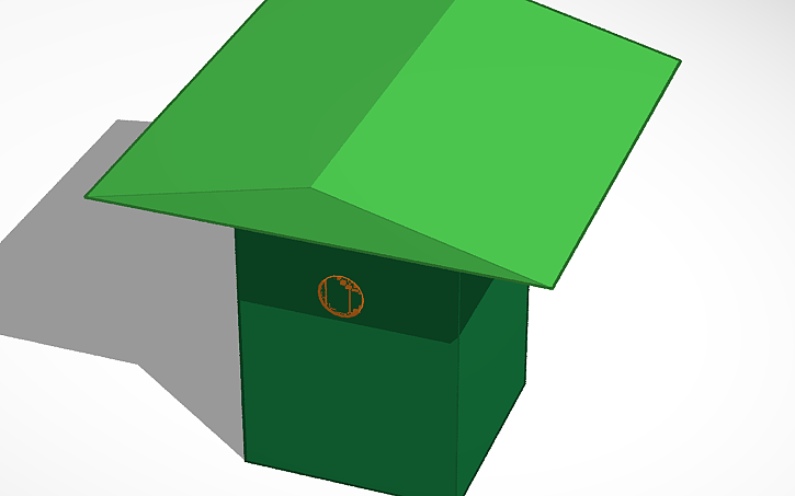 3D design bird house - Tinkercad