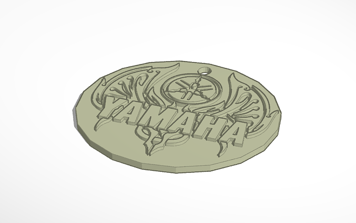 3D design yamaha tag - Tinkercad