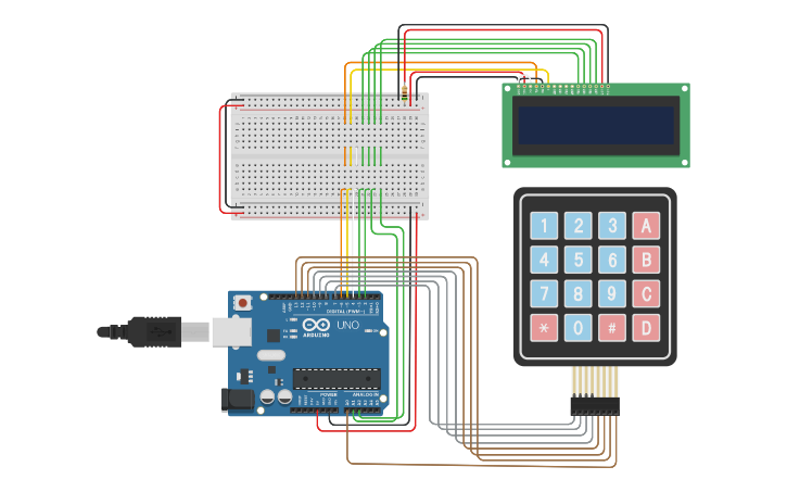 Circuit design LABORATORY 3: Phone Keypad - Tinkercad