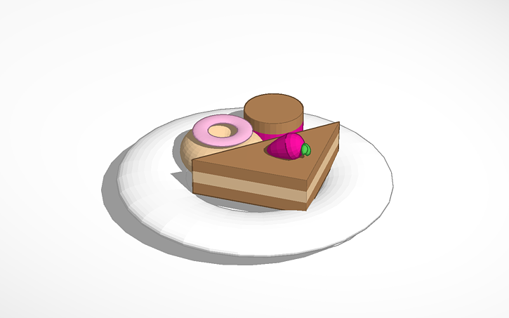 3D design dessert plate - Tinkercad