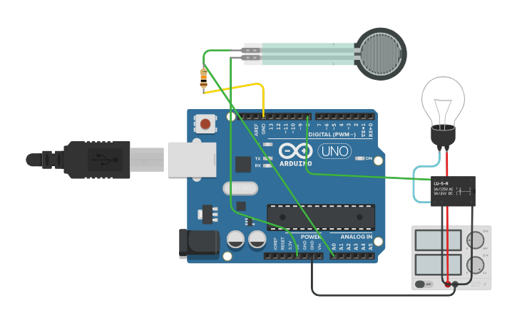 Circuit design street light intensity controller - Tinkercad