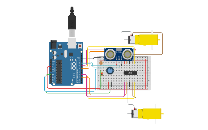Circuit design Robot - Tinkercad