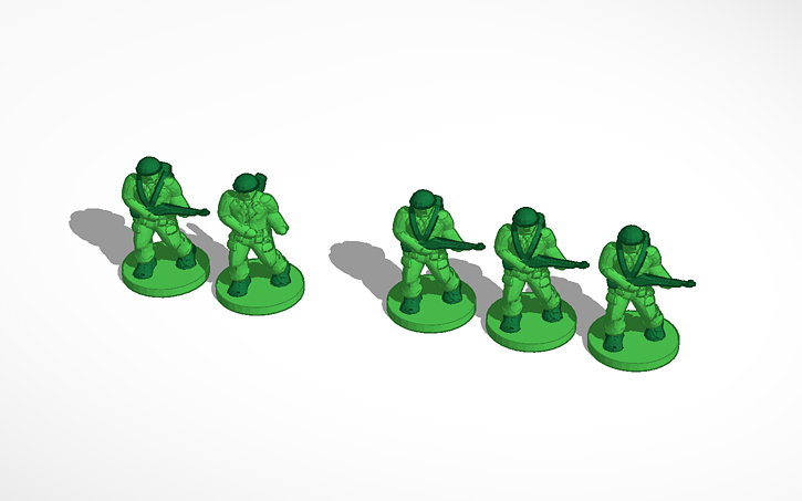 3D design Army men for desk - Tinkercad