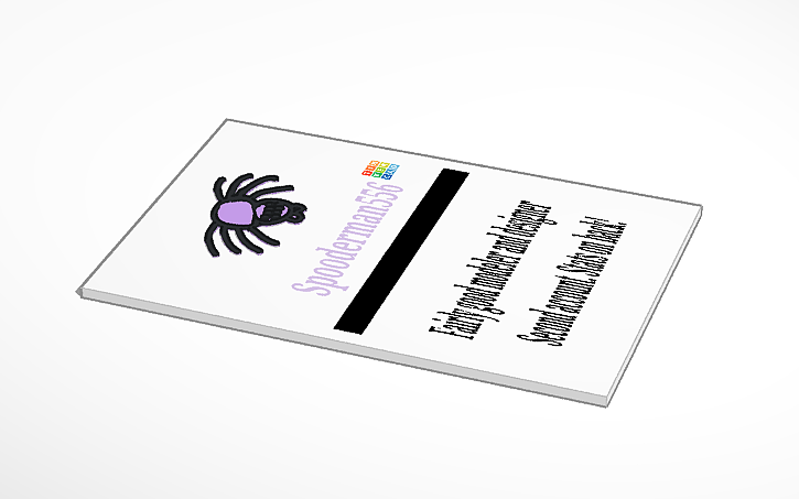 3D design Spooderman556 Tinker Trading card - Tinkercad