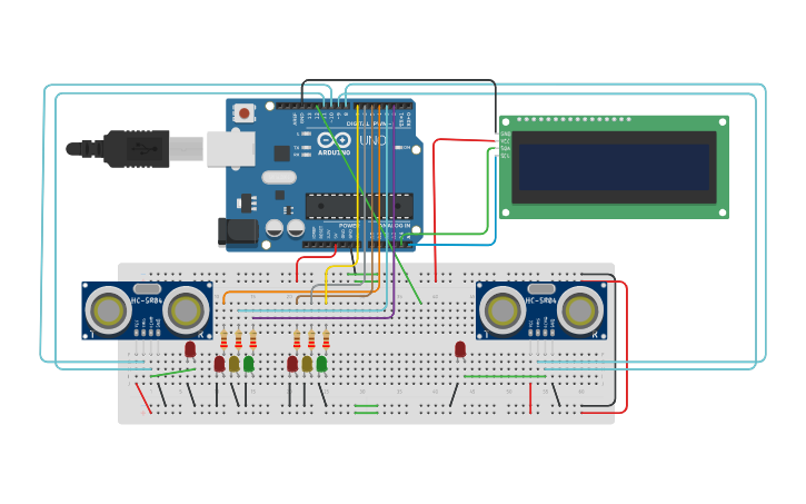 Circuit Design Semaforo Tinkercad