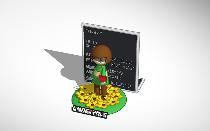 3D design Chara! Undertale - Tinkercad