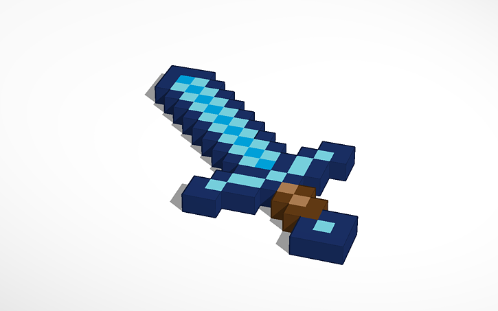 3D design The Legendary Minecraft Sword | Tinkercad