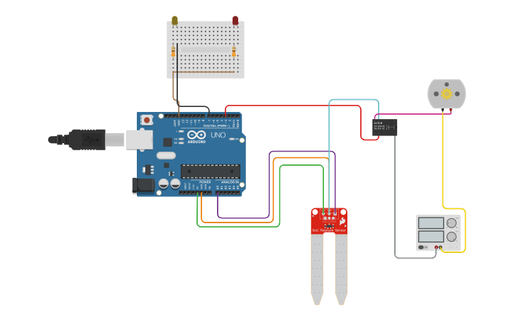 Circuit design Soil Moisture Sensor with Automatic Plant Watering ...