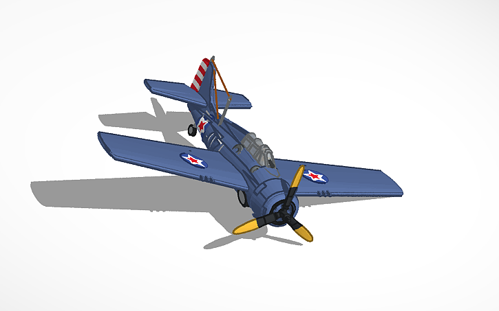 3D design F4F-3 WildCat - Tinkercad