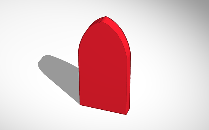 3D design Gothic Arch Solid - Tinkercad