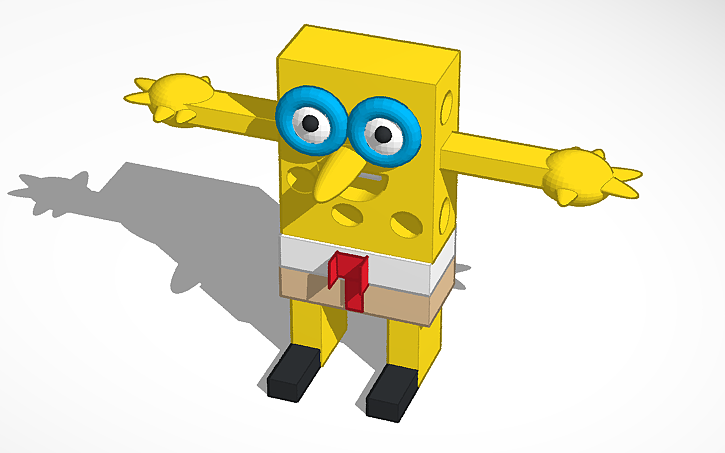 3D design Proyecto: Bob esponja - Tinkercad