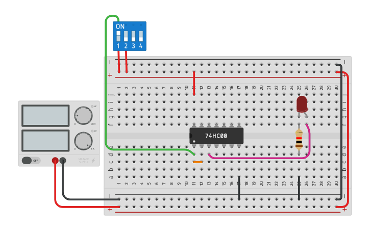 Circuit Design Not Gate Using Nand Gate Tinkercad