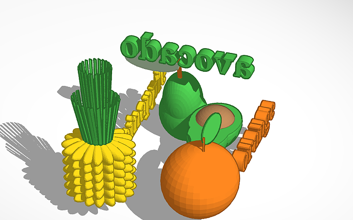 3D design fruit - Tinkercad