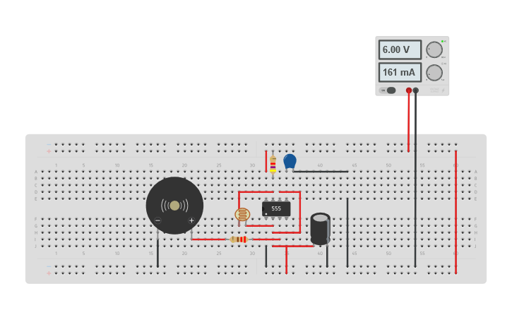 Circuit design Light Dependent Tone Generator - Tinkercad