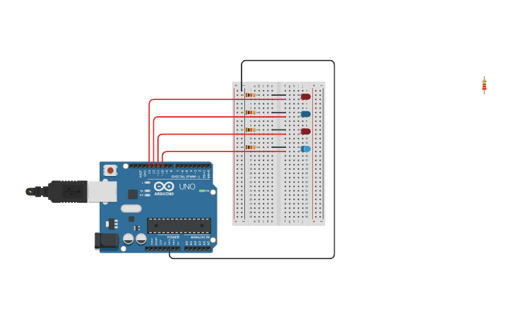 Circuit design atividade 5 | Tinkercad