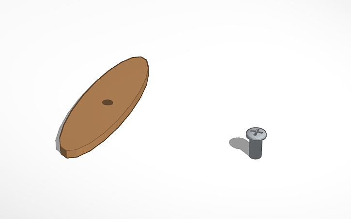 3D design screw and lid for tic tac toe board | Tinkercad