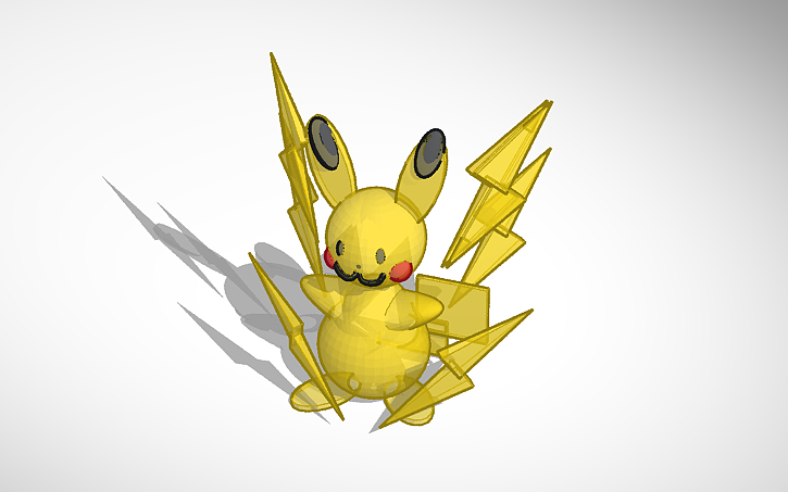 3D design pikachu - Tinkercad