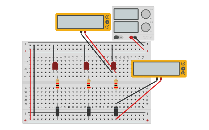 Circuit design Diodes in Parallel | Tinkercad