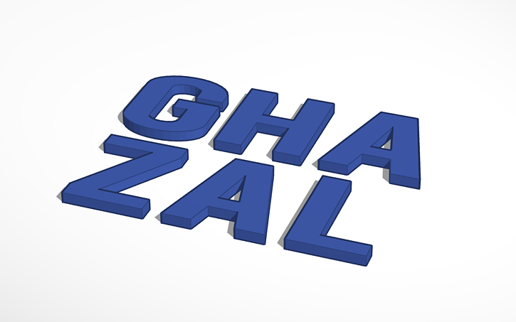 3D design ghazal - Tinkercad