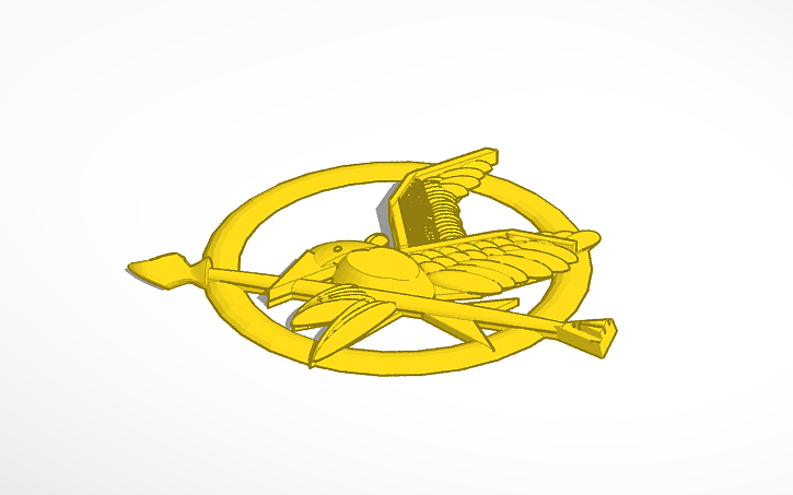 3D design Mockingjay Pin - Tinkercad