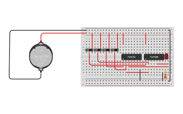 Circuit design Circuito con compuertas lógicas - Tinkercad