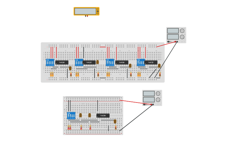Circuit design Montaje 1 Practica 3 - Tinkercad