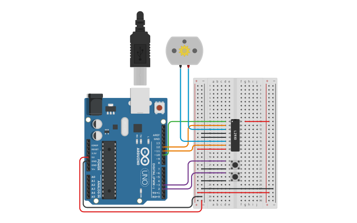 Circuit Design Dc Motor Direction Tinkercad