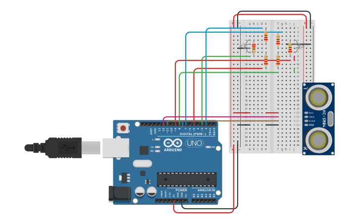 Circuit design L298 - Tinkercad