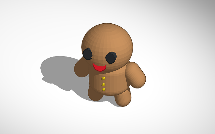 3D design Fantastic Doll - Gingerbread Man - Tinkercad