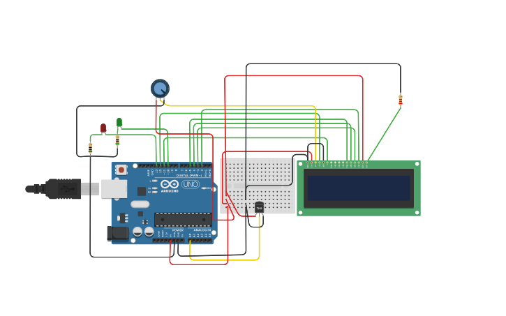 Circuit design lm35 - Tinkercad