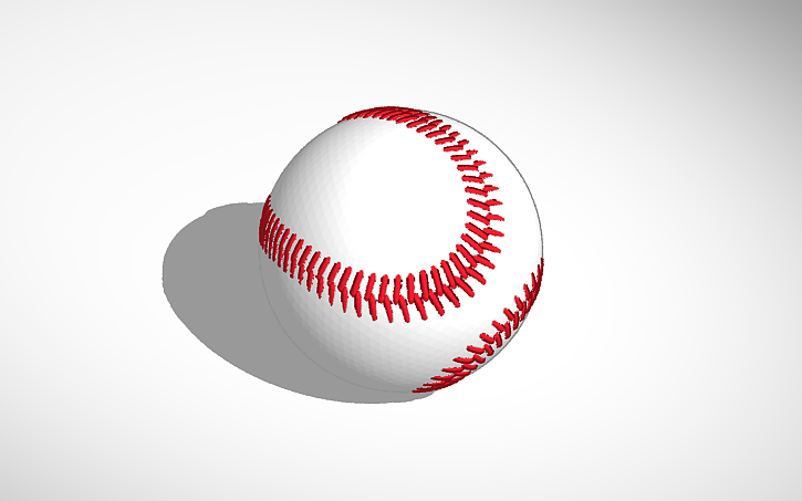 3D design Baseball - Tinkercad