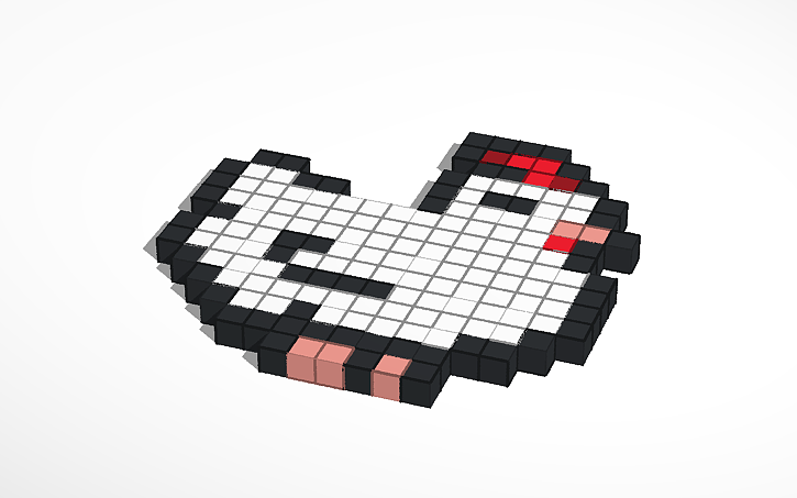 3D design 8 bit Chicken - Tinkercad