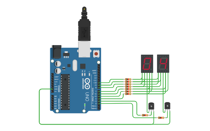 Circuit Design Counter 0 100 Multiplex Tinkercad