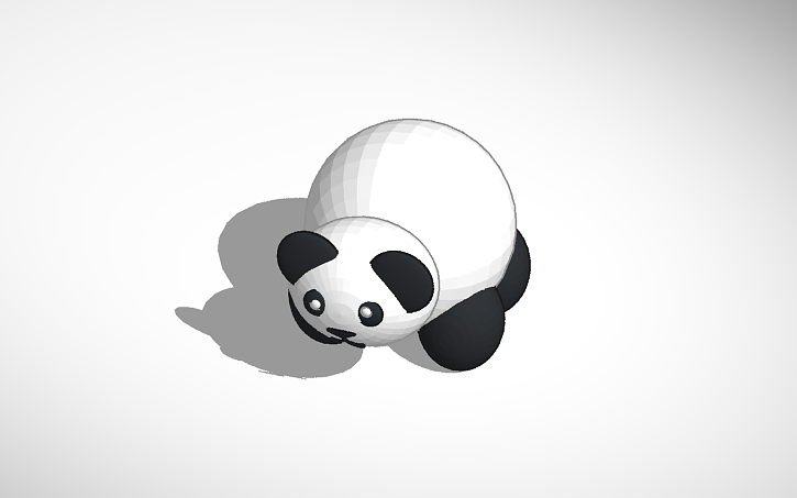 3D design 3D Panda Model - Tinkercad