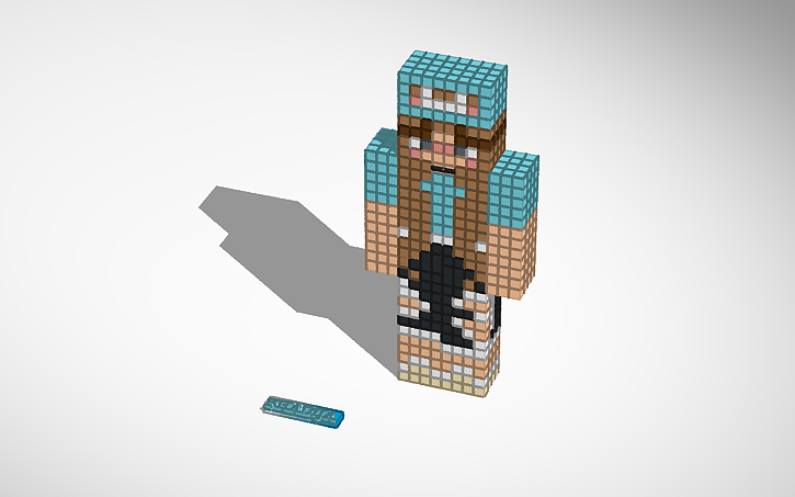 3D design minecraft girl - Tinkercad
