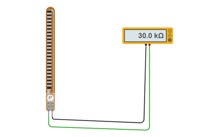 Circuit design Flex Sensor-variable resistance - Tinkercad