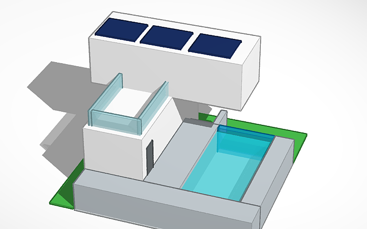 3D design modern house | Tinkercad