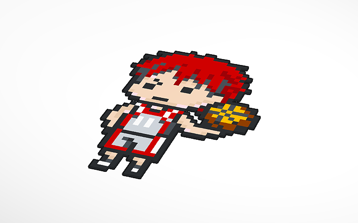 3D design Kagami Taiga Pixel Art - Tinkercad