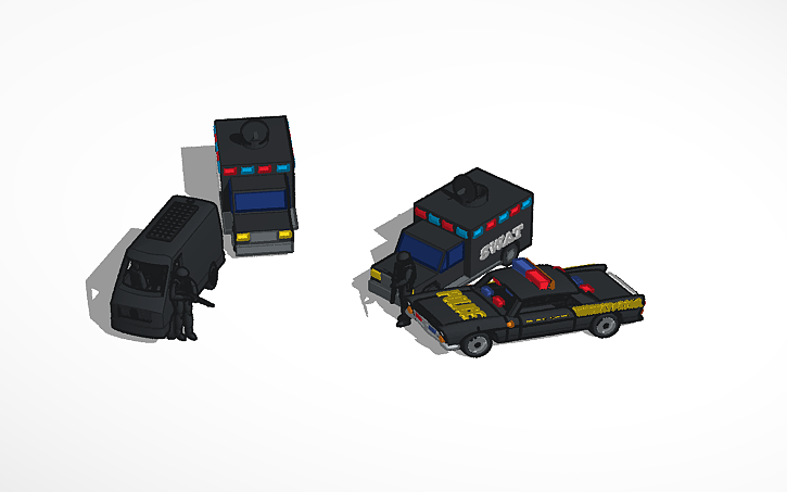 3D design police arresting robbers short story | Tinkercad